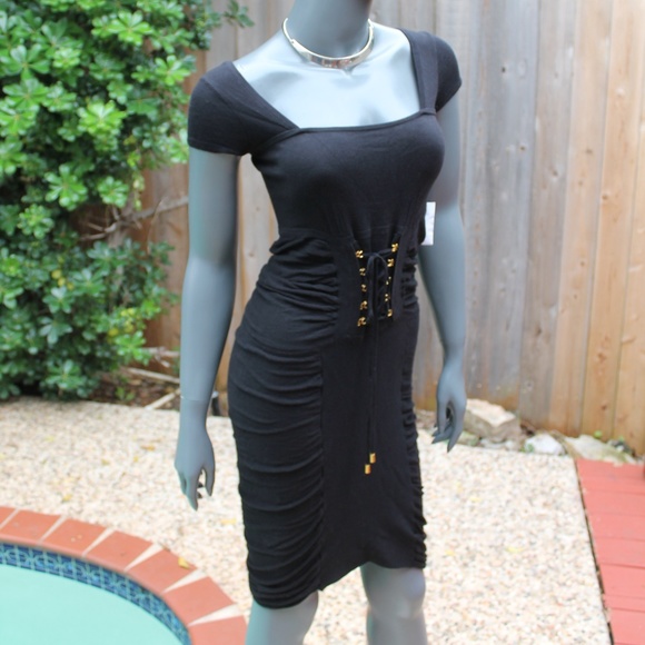 Moda International | Dresses | New Moda International Ruched Lace Up ...